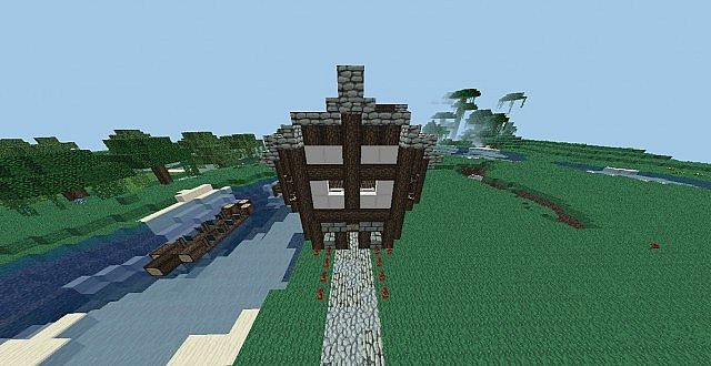 Quick Build: Small Riverside House [Medieval] Minecraft Map