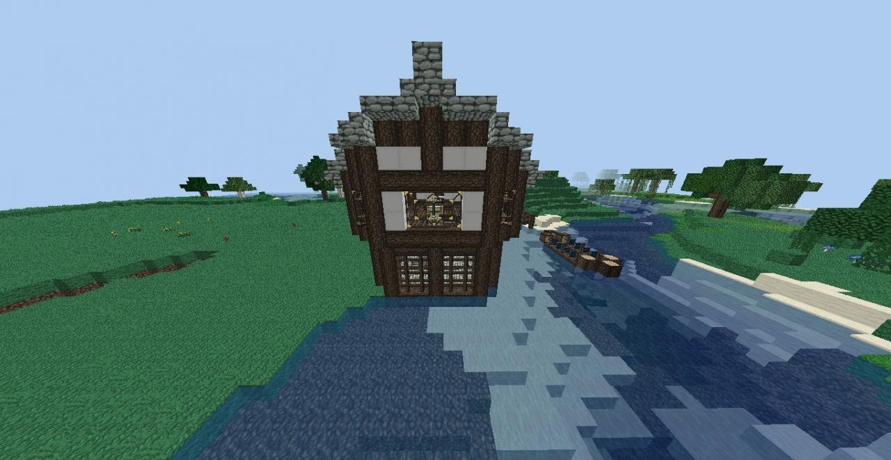 Quick Build: Small Riverside House [Medieval] Minecraft Map