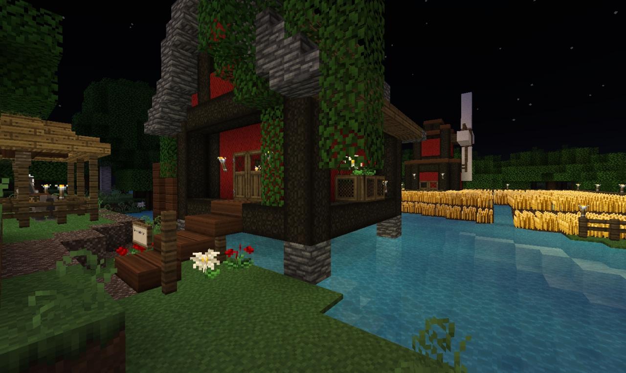 Riverside -A peaceful village Minecraft Map