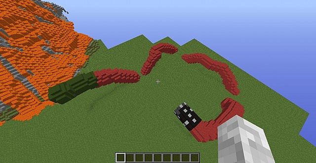 Volcano+Giant Worm+perfct Spheres Minecraft Map