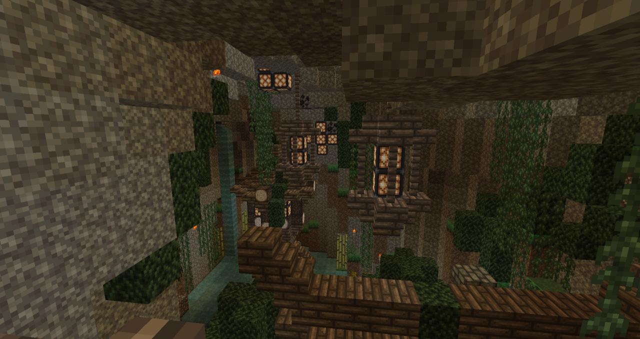 Fantasy Cottage Cave [Survival built] Minecraft Map