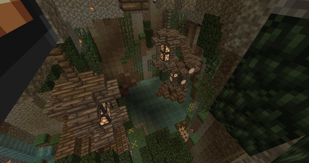 Fantasy Cottage Cave [Survival built] Minecraft Map