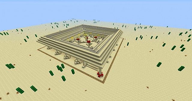 Small Sand Arena for PVP - and HUGE MINE! Minecraft Map