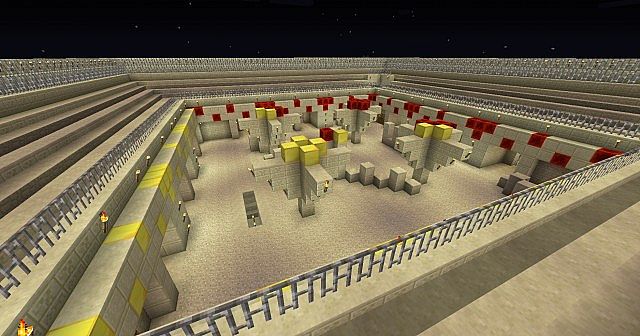 Small Sand Arena for PVP - and HUGE MINE! Minecraft Map