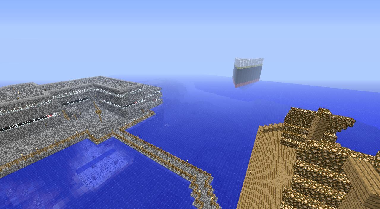 huge house on the ocean Minecraft Map