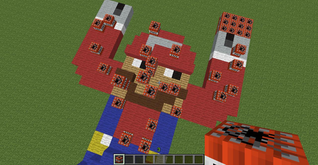 Having fun with the Funny/Troll Lookin' Mario Minecraft Map