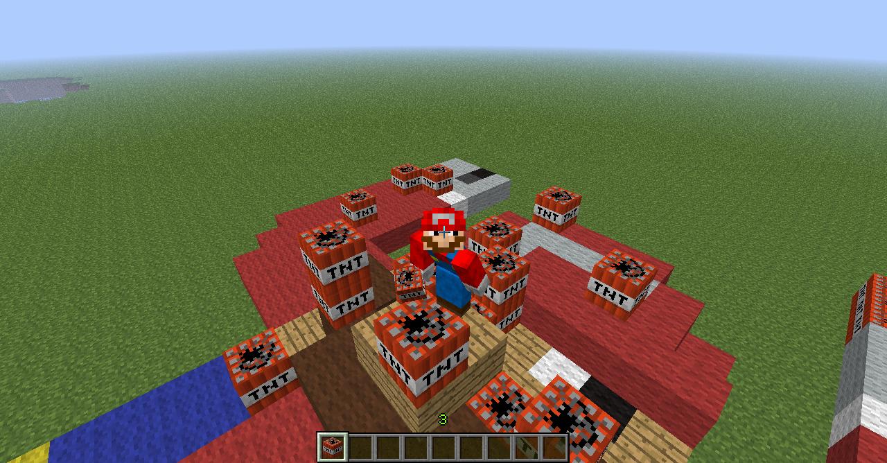 Having fun with the Funny/Troll Lookin' Mario Minecraft Map