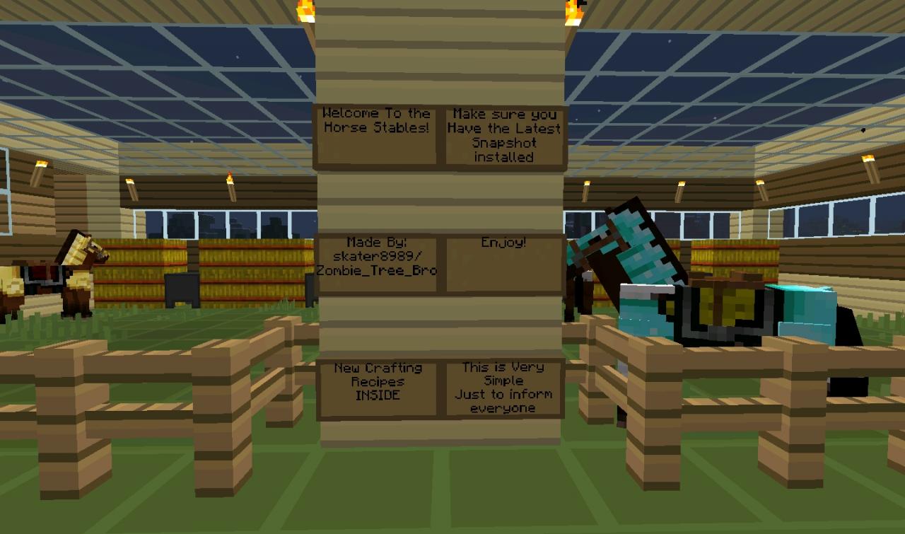 Horse Stables-For Snapshot Minecraft Map
