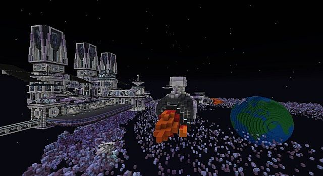 Asteroid Mining Station Minecraft Map
