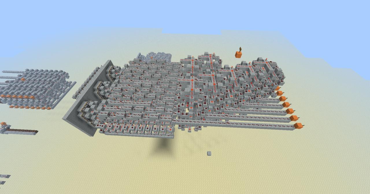 Minecraft Redstone Binary To Display Binary To Bcd Minecraft Map