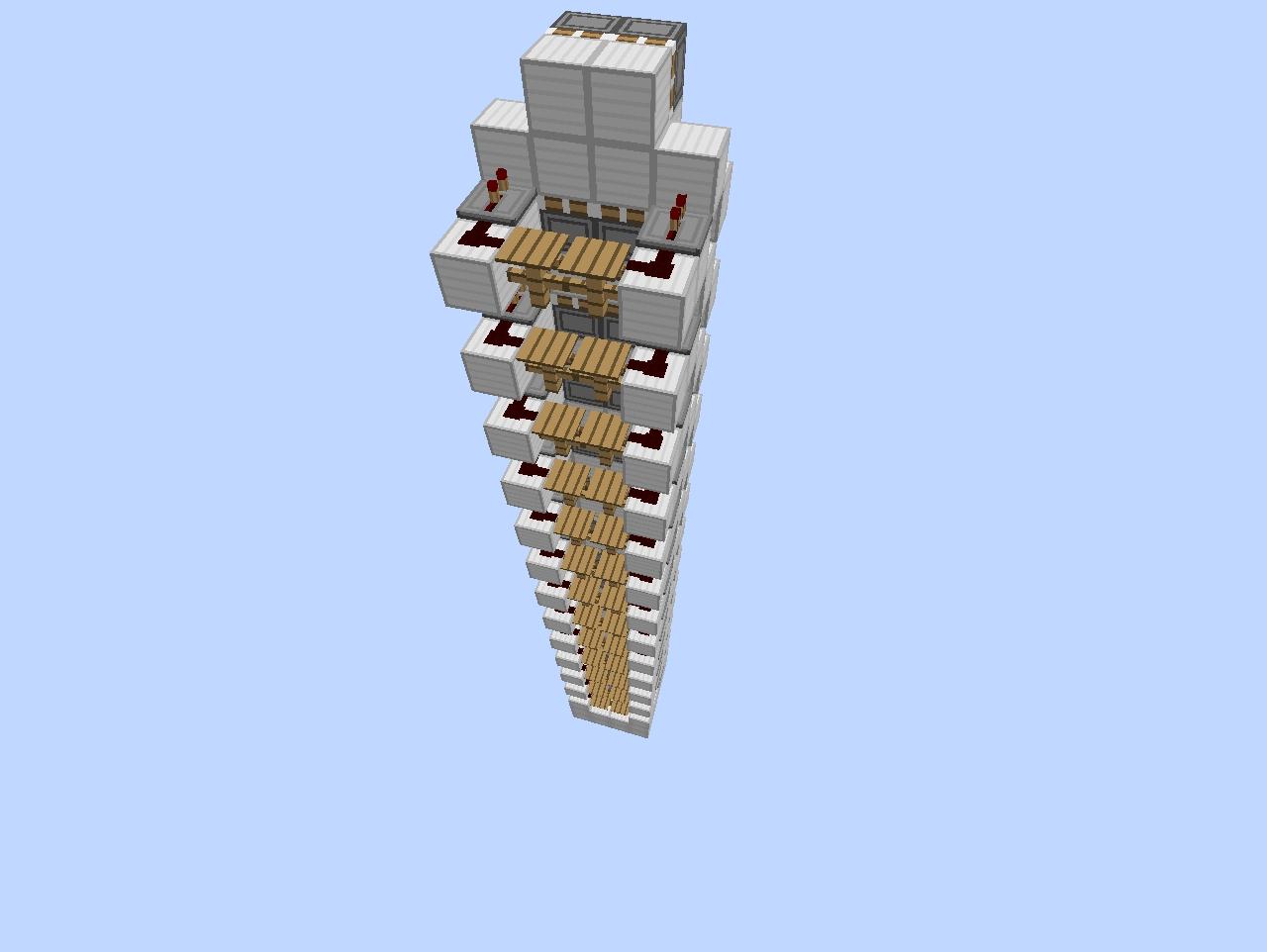 Must See!Compact Elevator 4x4!World download and schematic! Minecraft Map