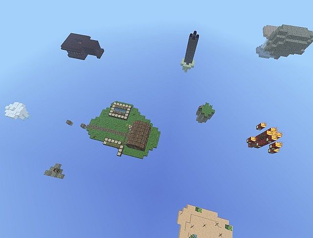 floating blocks survival Minecraft Map