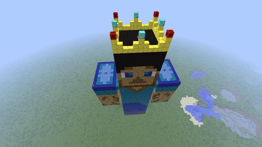 King Steve 3D Art Minecraft Map