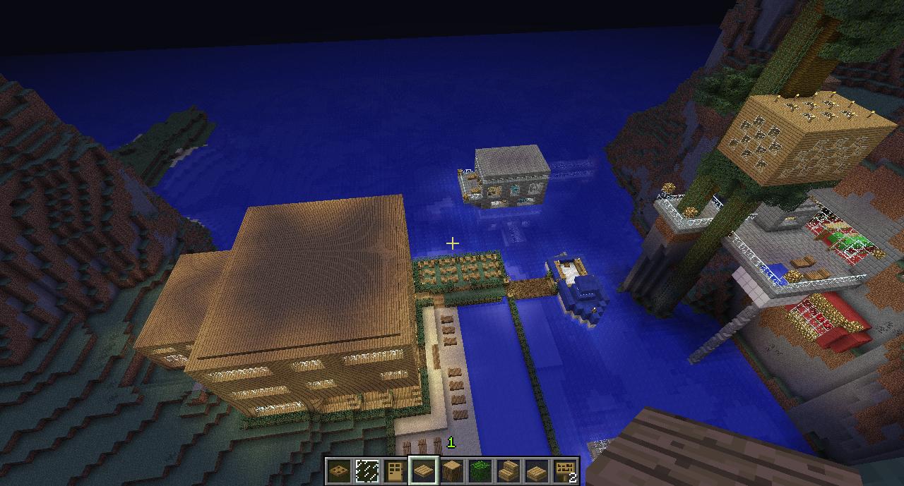 Mountain Base with villa and hotel Minecraft Map