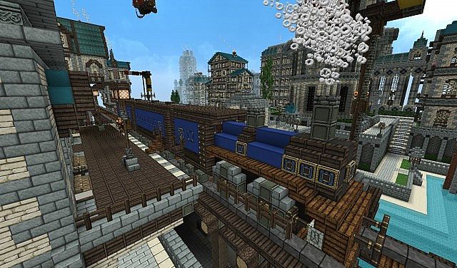 a small Train Station somewhere in Forgeheart Minecraft Map