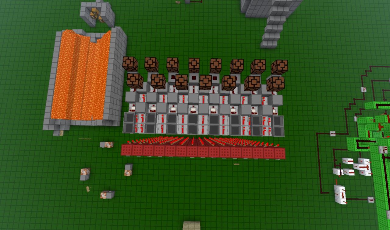 First infinitely expandable button panel Minecraft Map