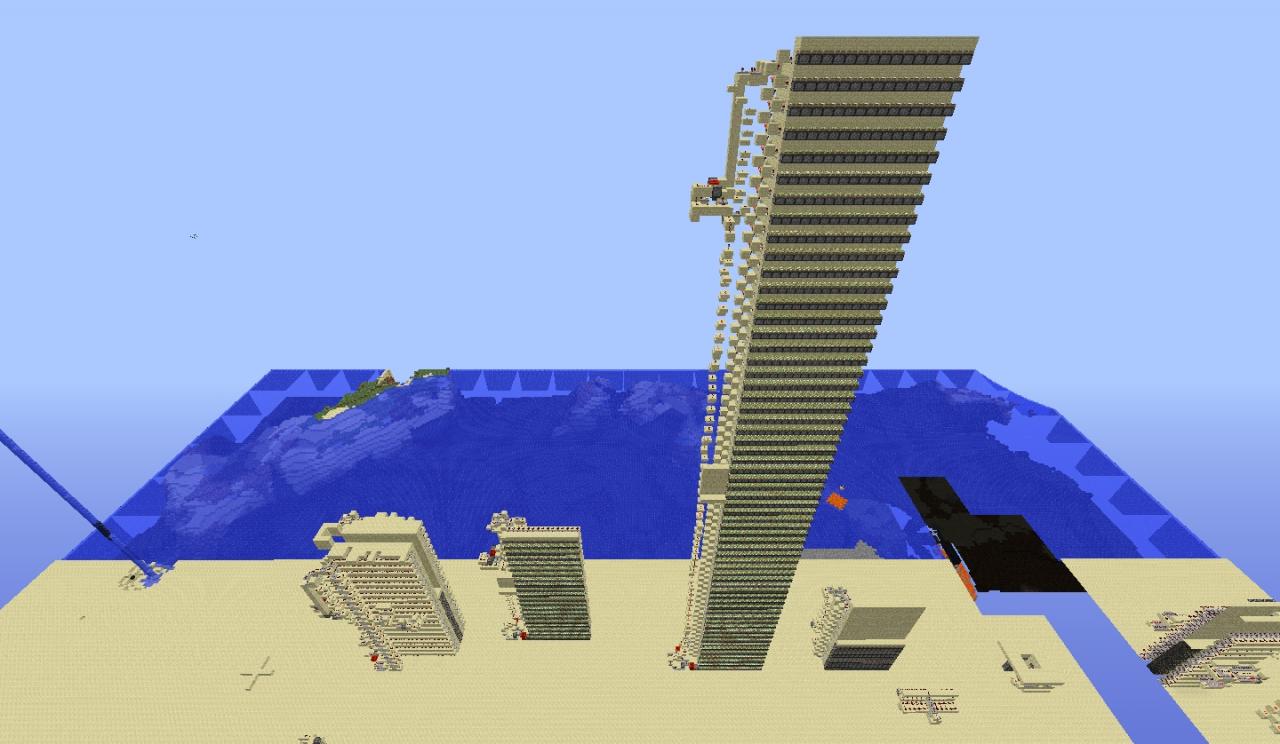 Minecraft - Infinite Vertical Piston Extender Wall Minecraft Map