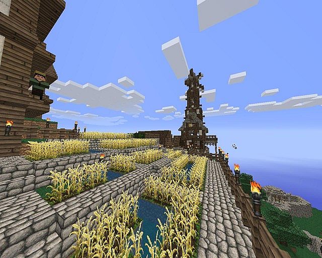 A mountain village Minecraft Map