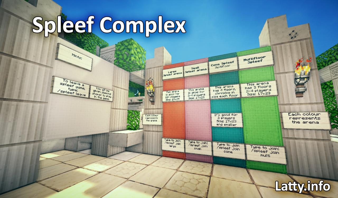 Server Spleef Area Minecraft Map
