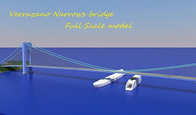 1:1 Verrazano Narrows Bridge(biggest) Minecraft Map