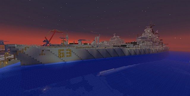Battleship USS Missouri - BB63 Minecraft Map