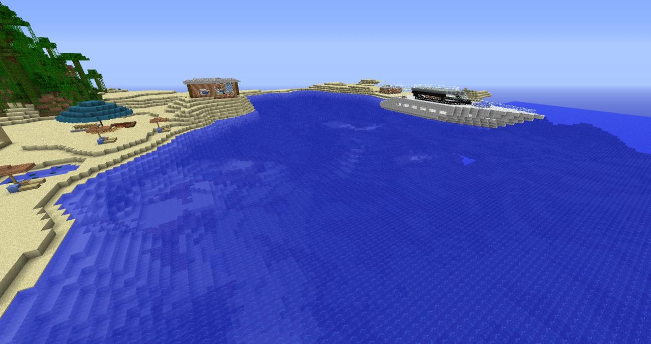 Epic beach with villas Minecraft Map