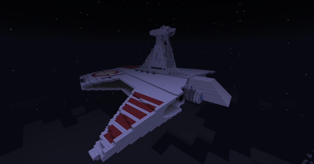 Star Wars Republic Attack Cruiser (To the Stars Project) Minecraft Map
