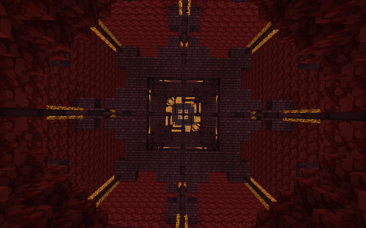 Nether-styled PvP arena Minecraft Map
