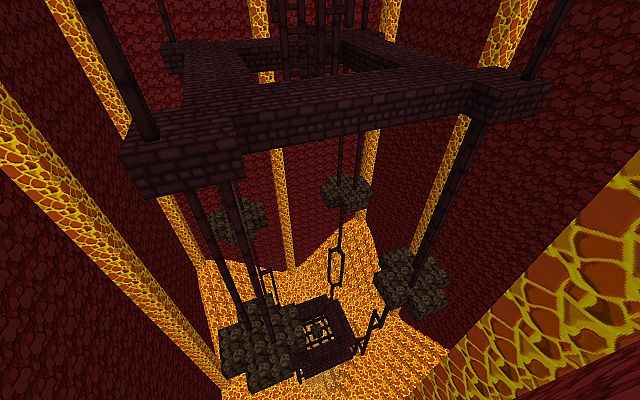 Nether-styled PvP arena Minecraft Map