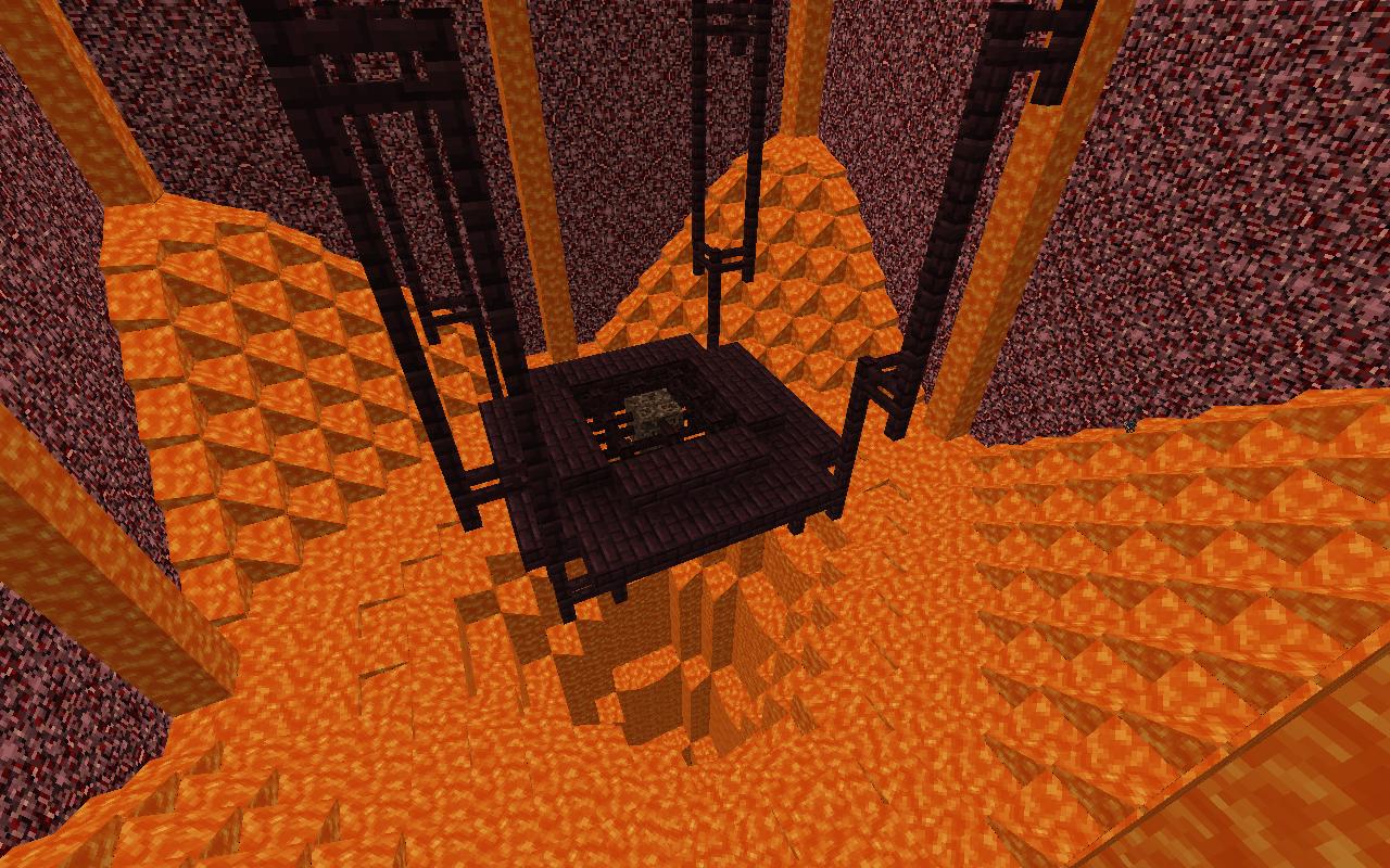 Nether-styled PvP arena Minecraft Map