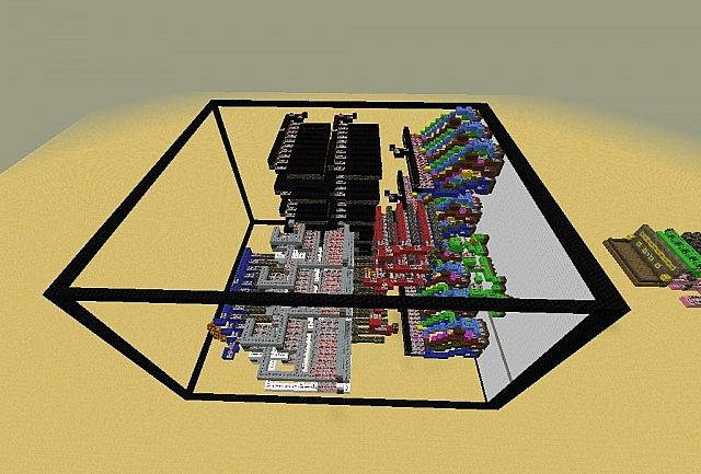 Advanced Calculator (pop reel!) [+,-,x,0-999] -by Drakonslof Minecraft Map