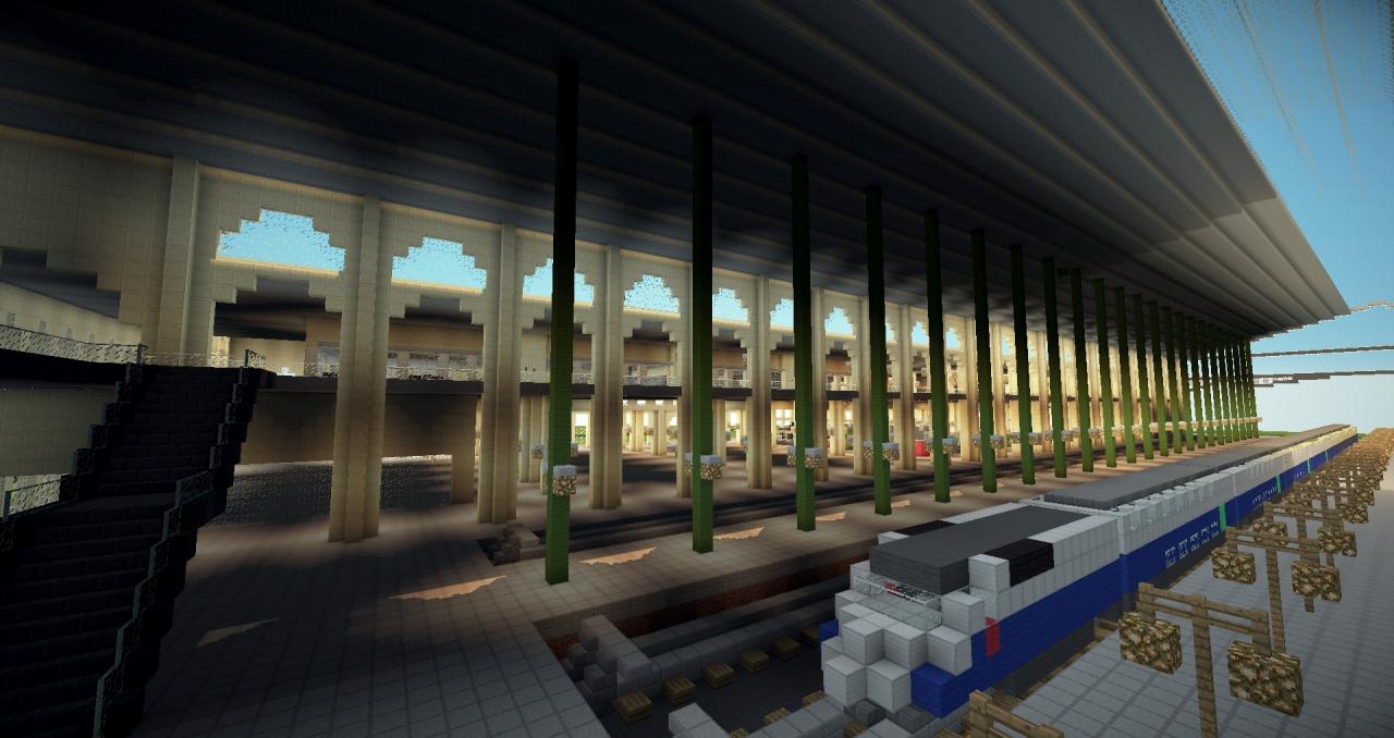 Huge Train Station Minecraft Map