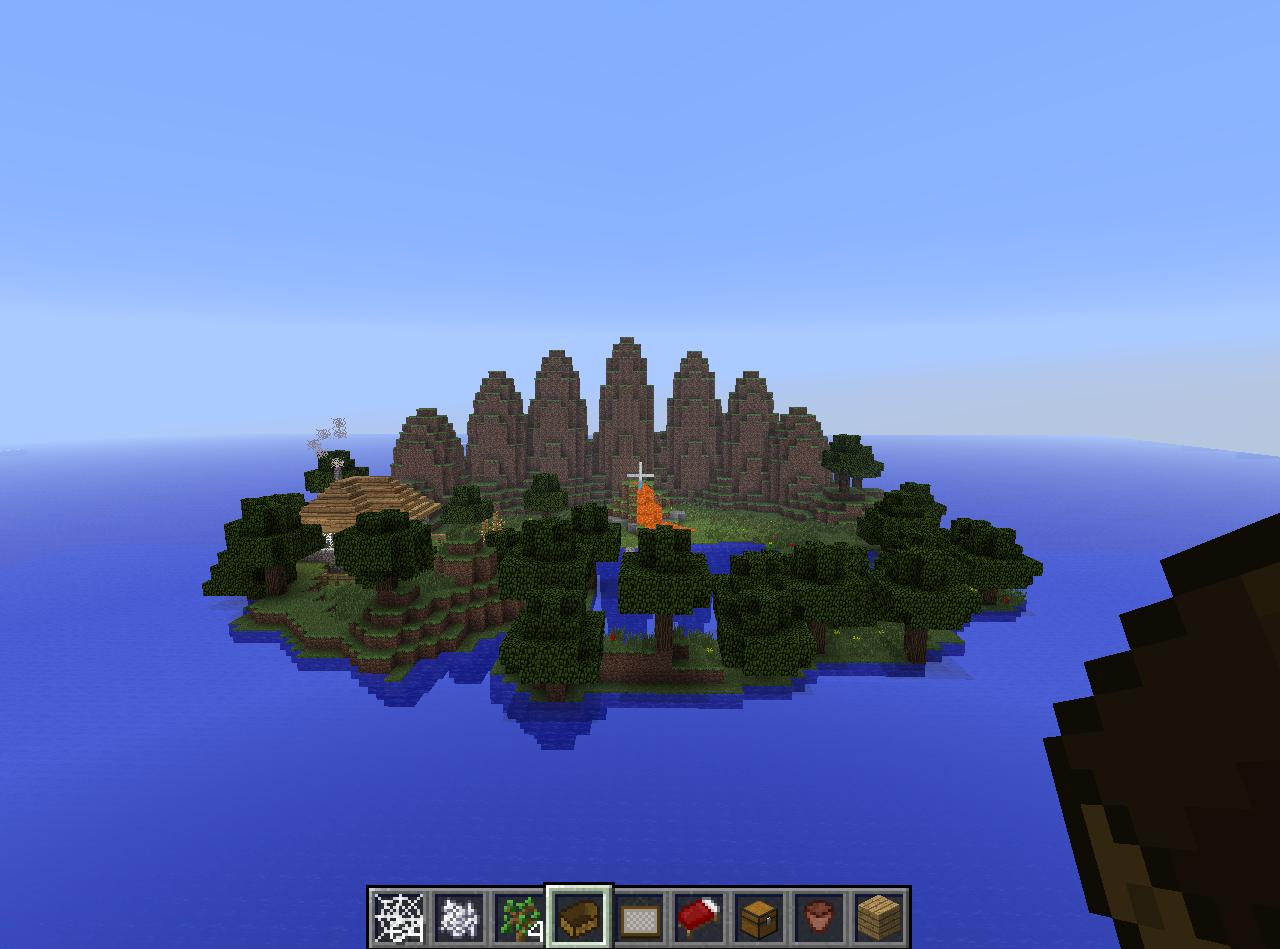 Island in the middle of the ocean Minecraft Map