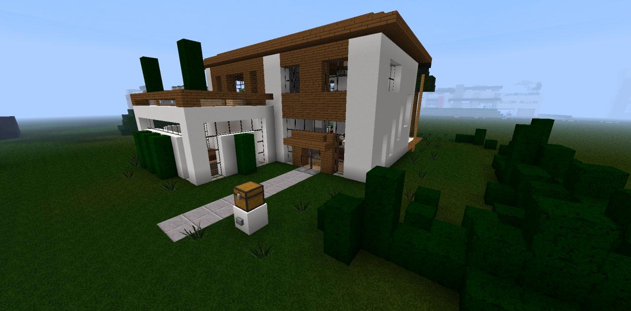 delta-homes® "Delta Eco" Quartz-and wooden house automatic Minecraft Map