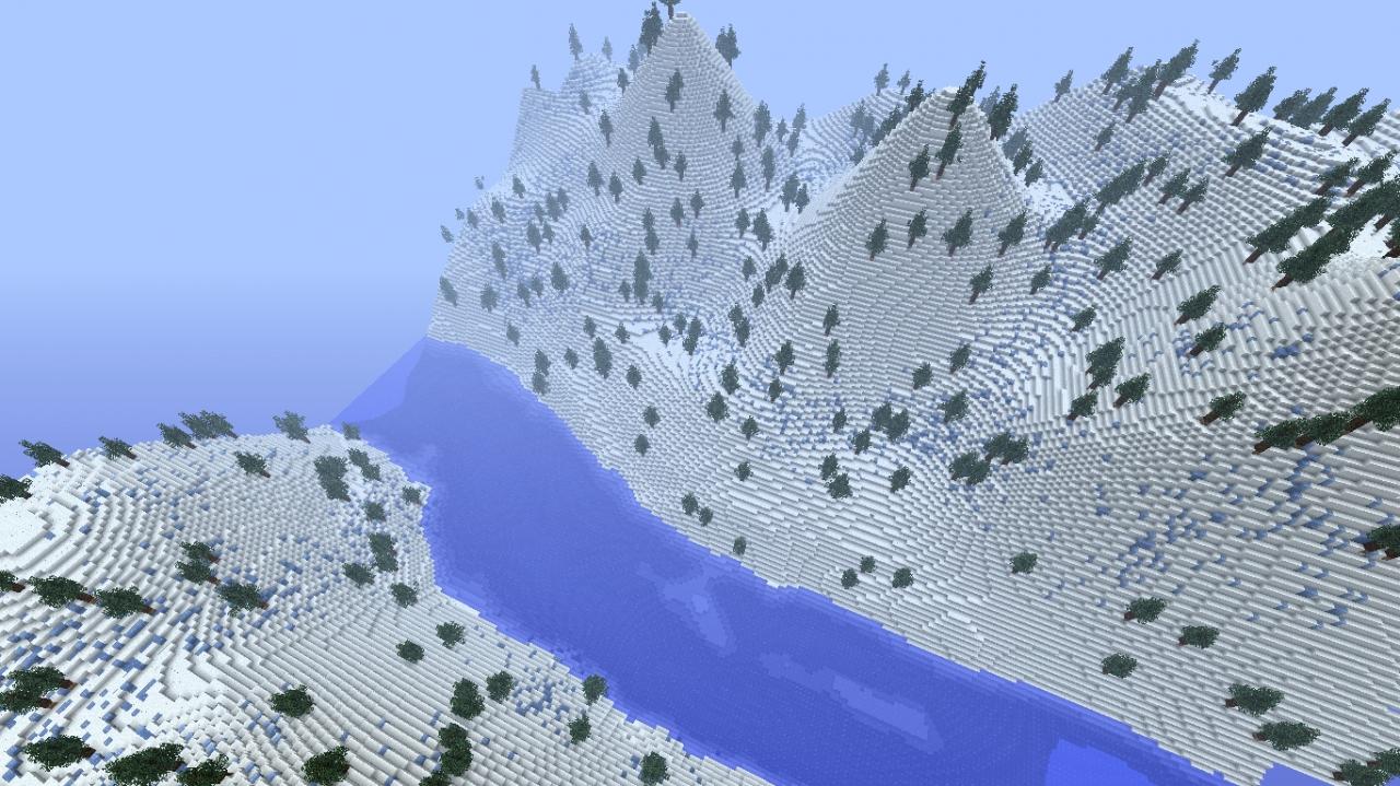 snowy mountains Minecraft Map