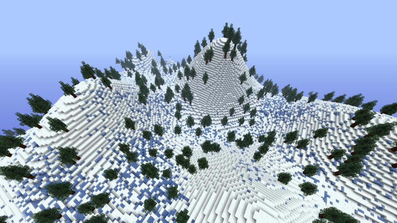 snowy mountains Minecraft Map
