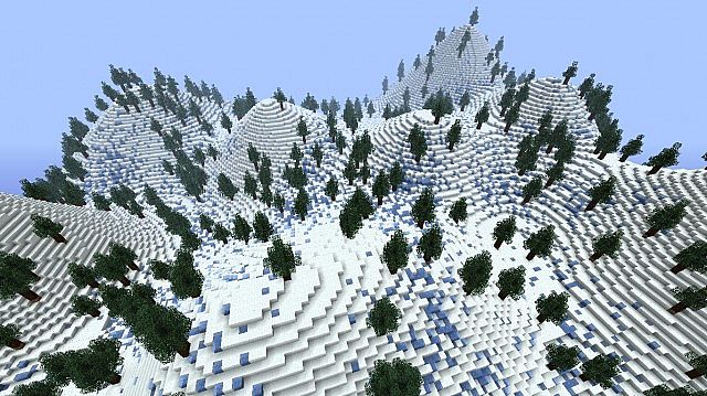snowy mountains Minecraft Map