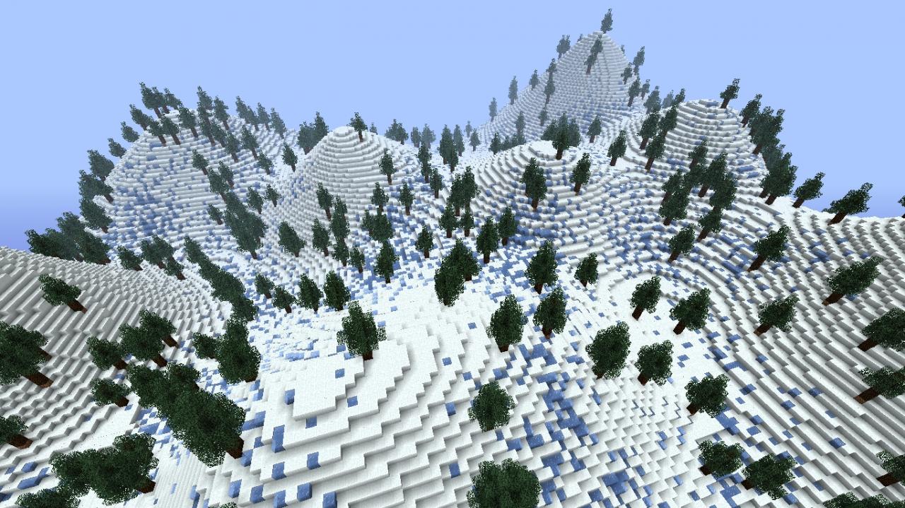 snowy mountains Minecraft Map