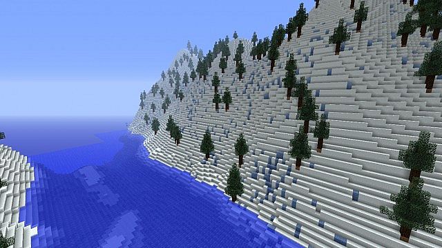 snowy mountains Minecraft Map