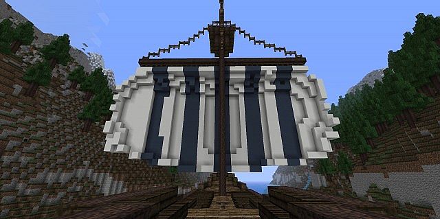 Viking Ship (Drakkar) - Deer and Dragon-Shaped prow Minecraft Map