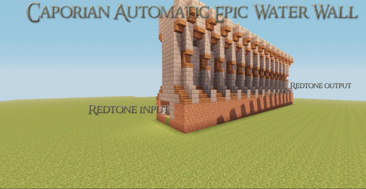 Medieval Caporian Epic Fully Automatic Water Wall On/off Minecraft Map