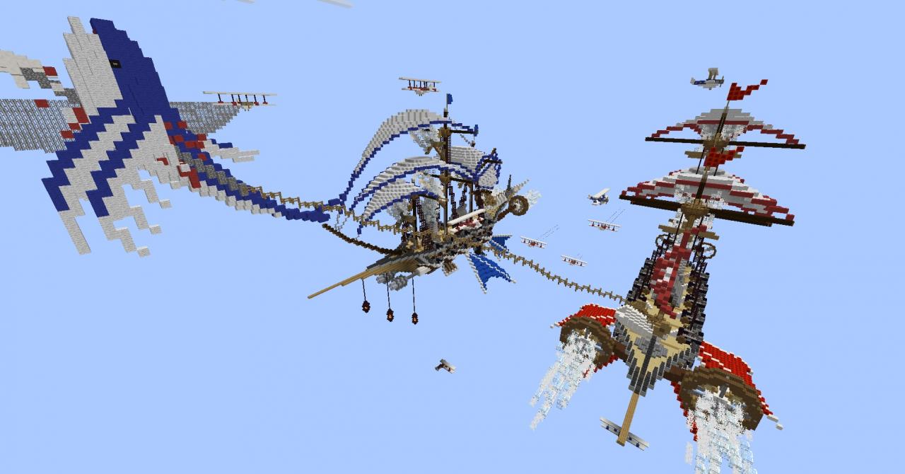 Airship Battle Royale: Team Battle 1v1, 2v2, etc. Minecraft Map