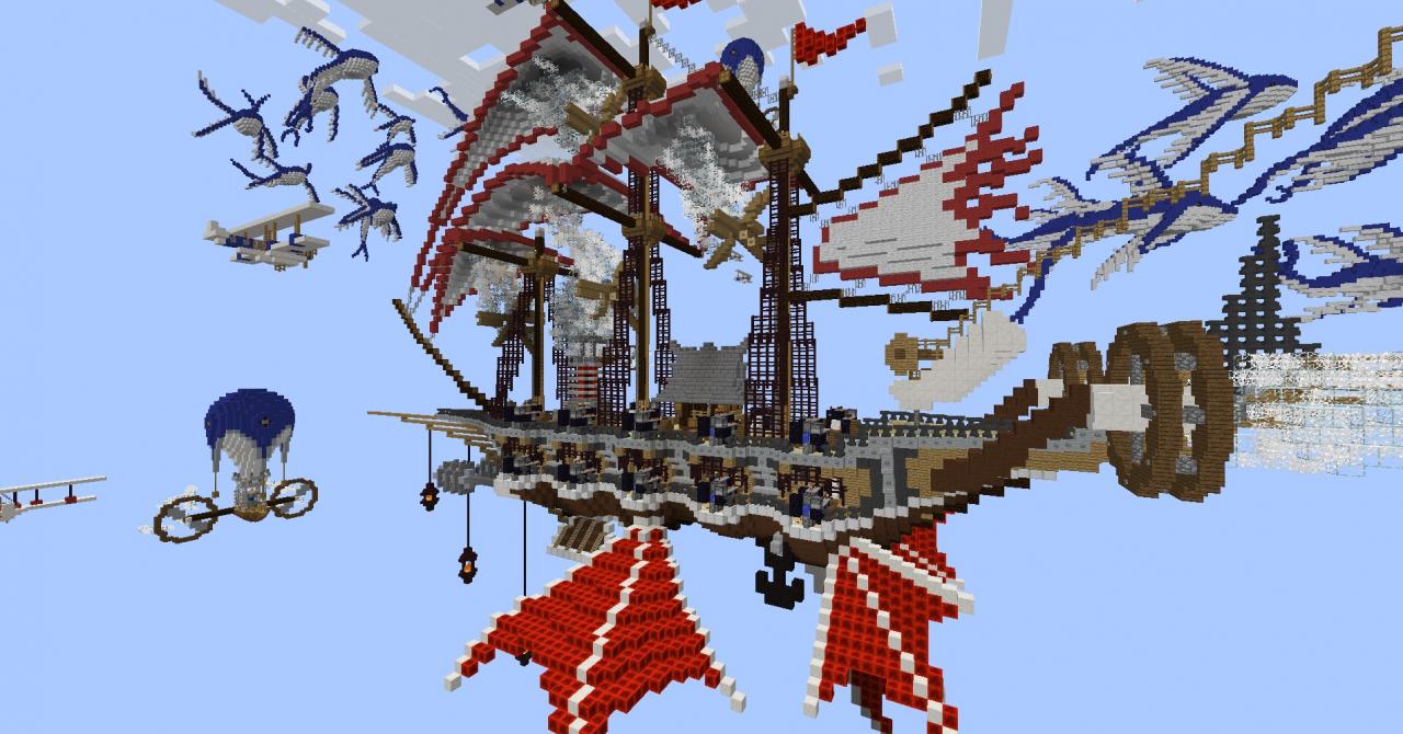 Airship Battle Royale: Team Battle 1v1, 2v2, etc. Minecraft Map