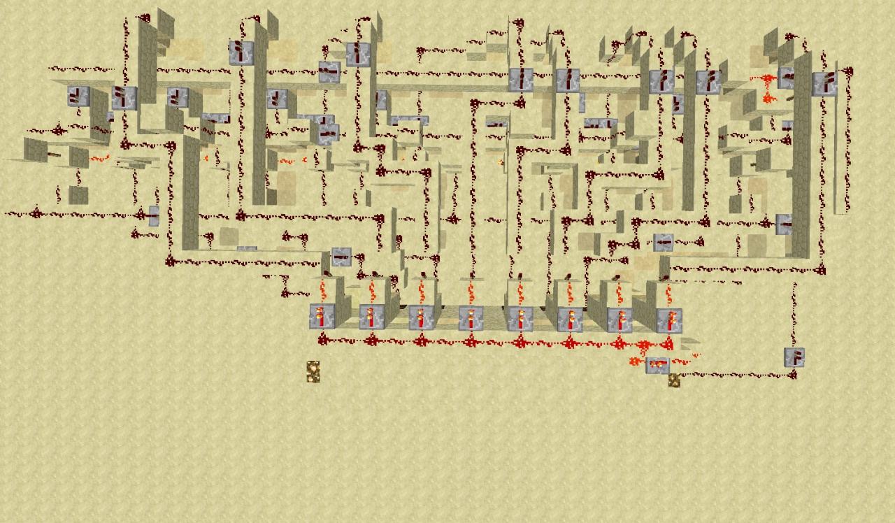 (First Ever?) Repeater RAM [8 Bit] Minecraft Map