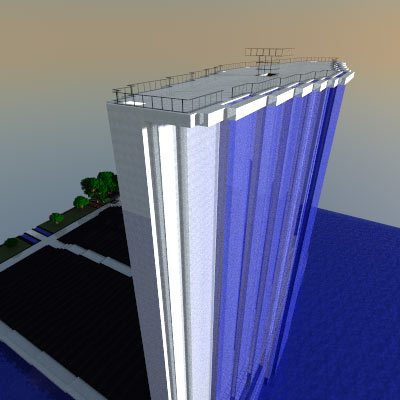 Solar City Tower 2016 Olympics Rio Brasil Waterfall Building Minecraft Map