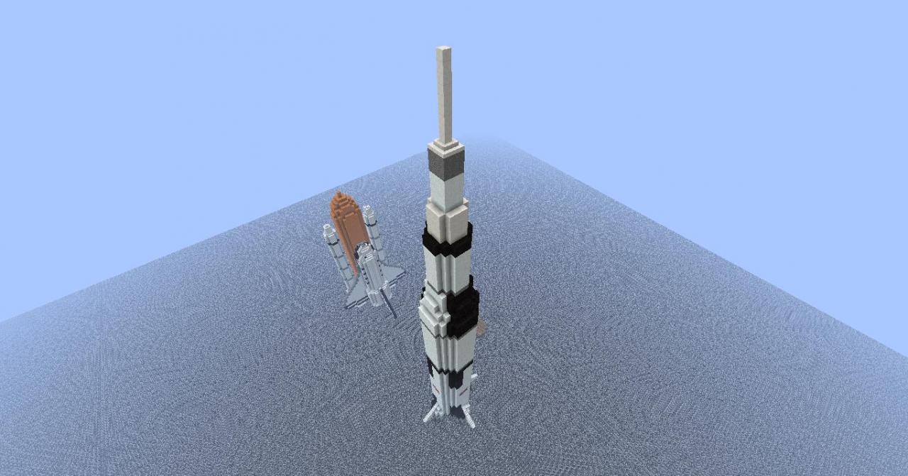 Saturn V to scale Schematic Minecraft Map