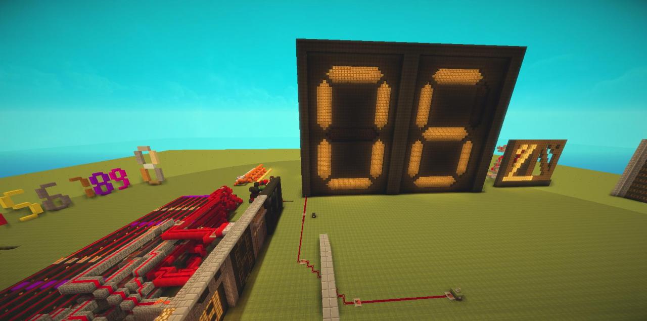 DISPLAY world - Number display types Minecraft Map