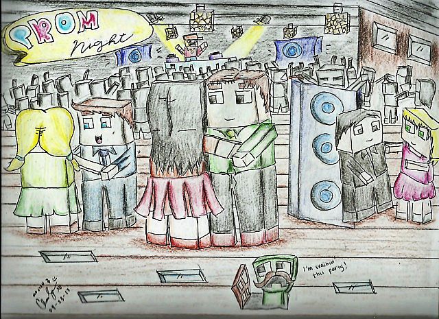 Prom Night - Minecraft Art Doodle