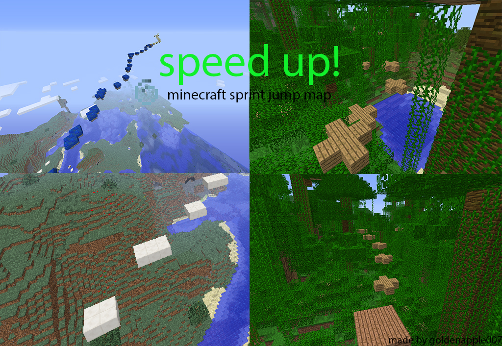 speed up! sprint jump map Minecraft Project