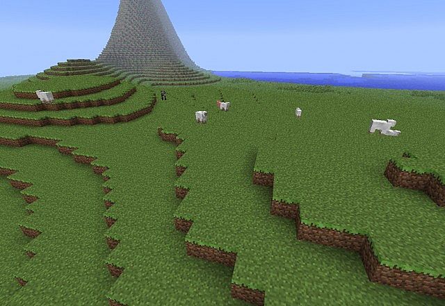 Custom Terrain with some builds Minecraft Map
